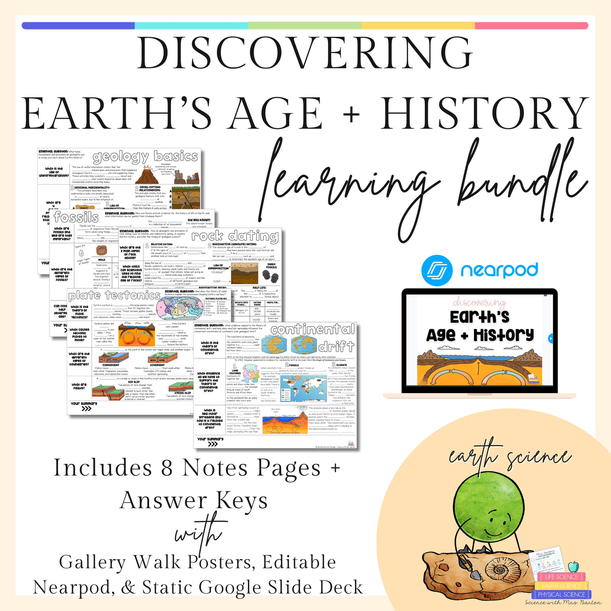 Discovering Earth's Age and History Learning Bundle – Science with Mrs ...