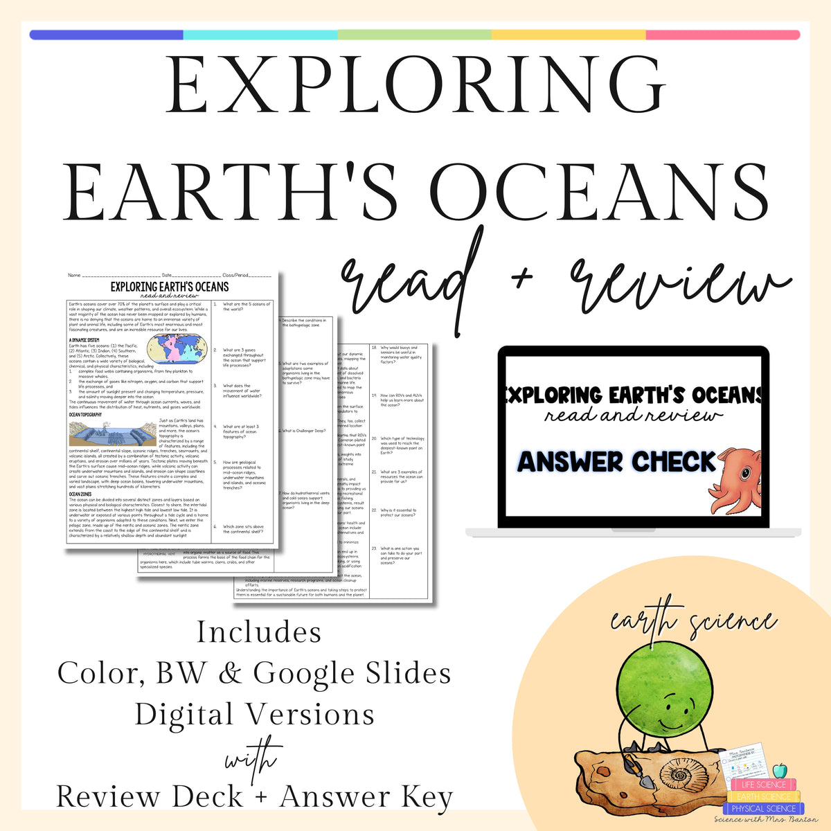 Read + Review - Exploring Earth's Oceans – Science with Mrs. Barton