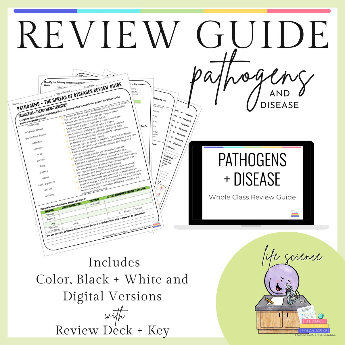 Review Guide - Pathogens and Disease – Science with Mrs. Barton