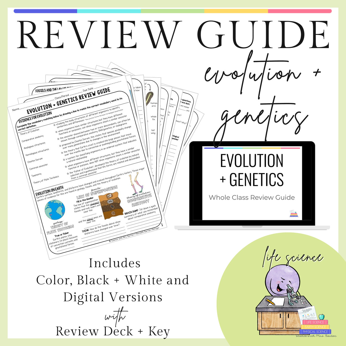 Review Guide - Evolution and Genetics – Science with Mrs. Barton